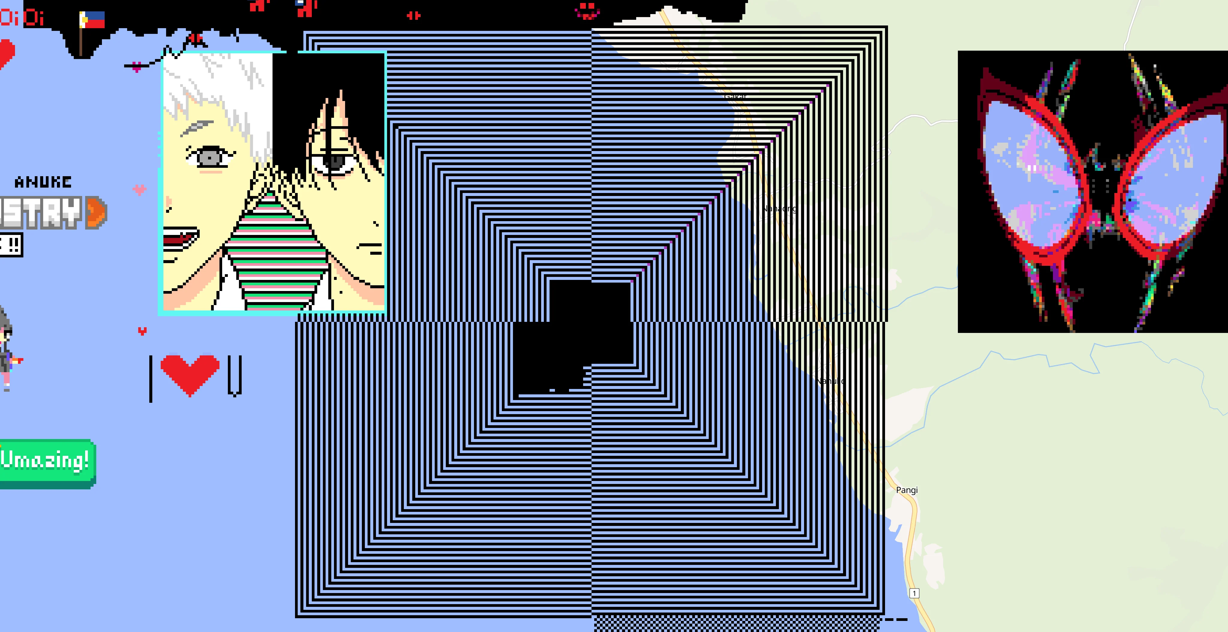 optical illusion - Wplace Pixel Art