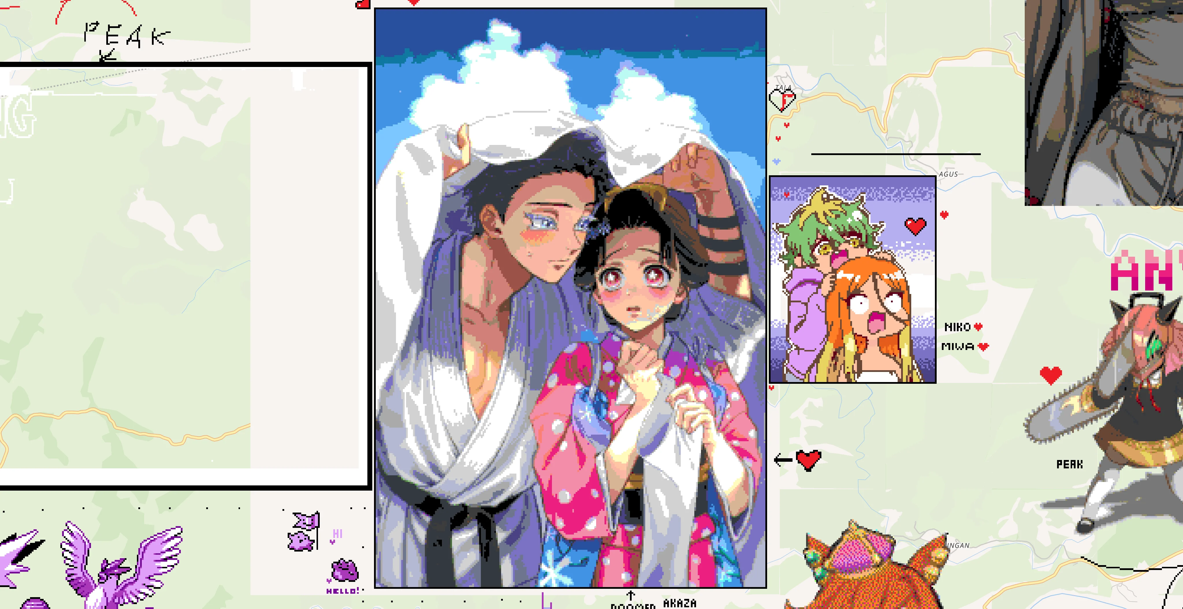 Akaza & Koyuki - Wplace Pixel Art